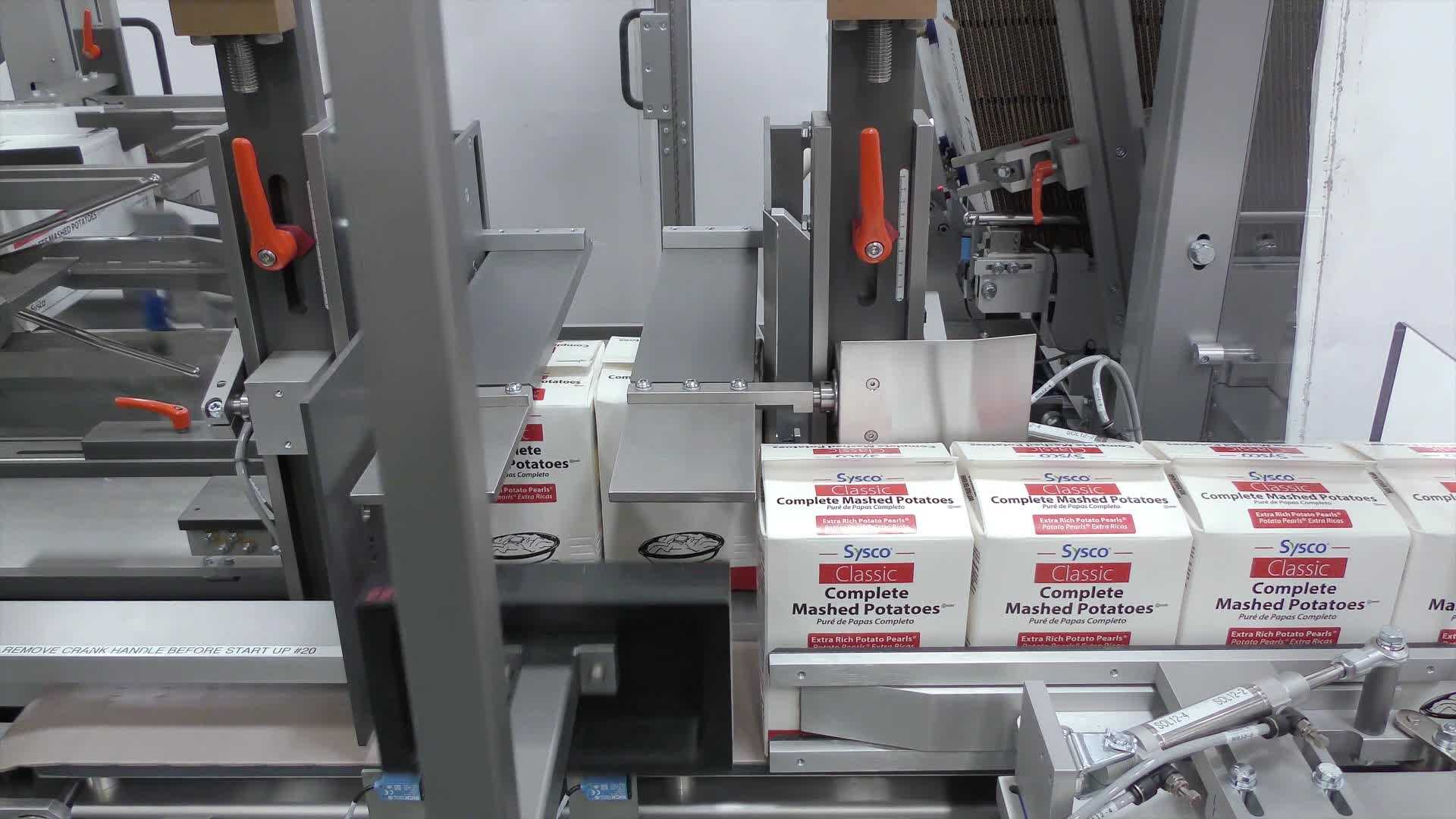 Versatile Case Packer Running Cartons of Instant Potatoes | Serpa ...